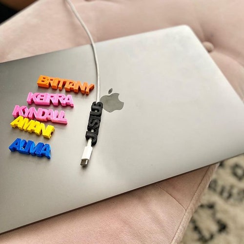 Personalised Cable Clip 3D Printed Custom Name - Etsy