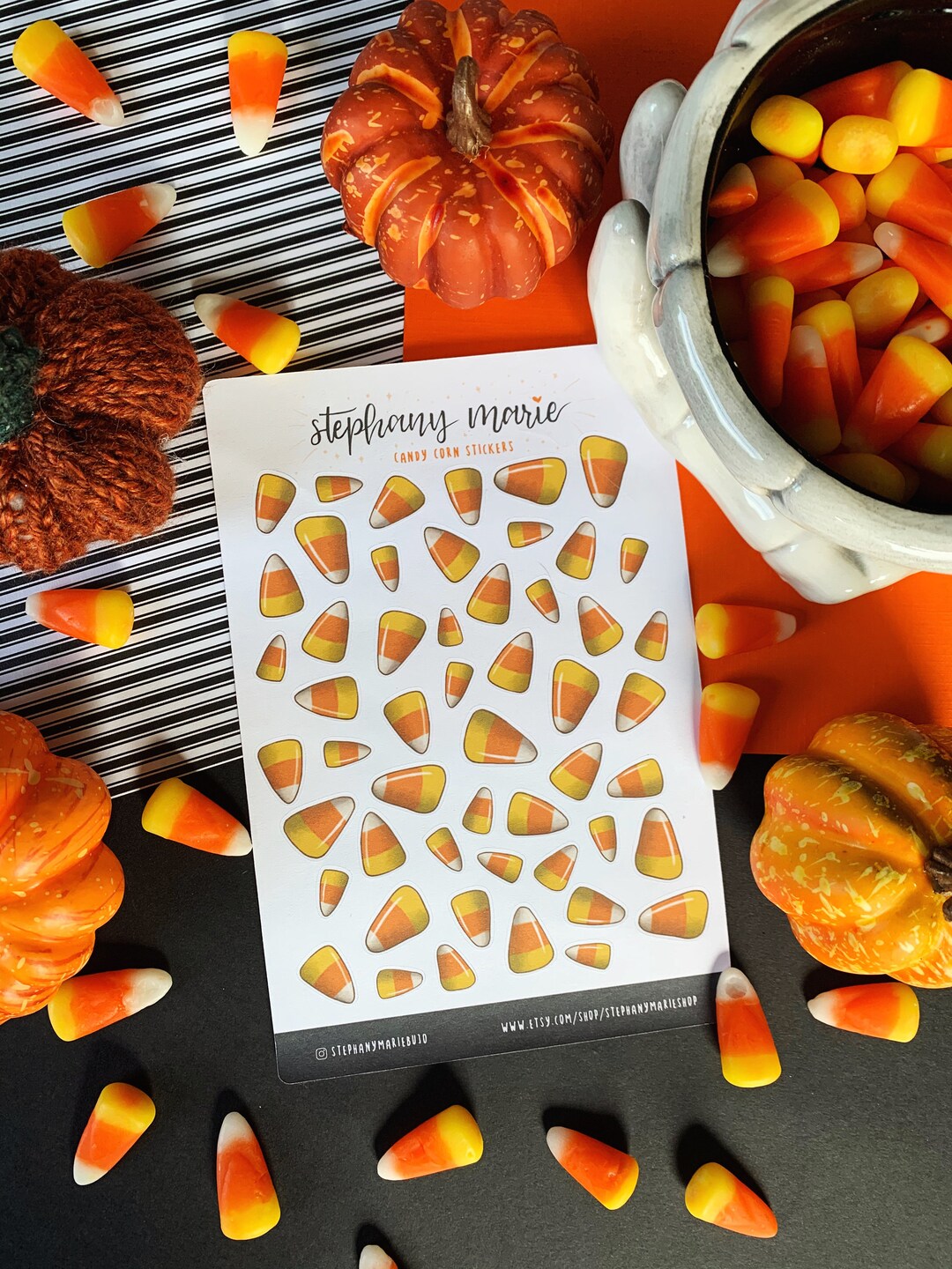 Halloween Candy Corn Sticker Sheet | Fall, Autumn, Bullet Journal ...