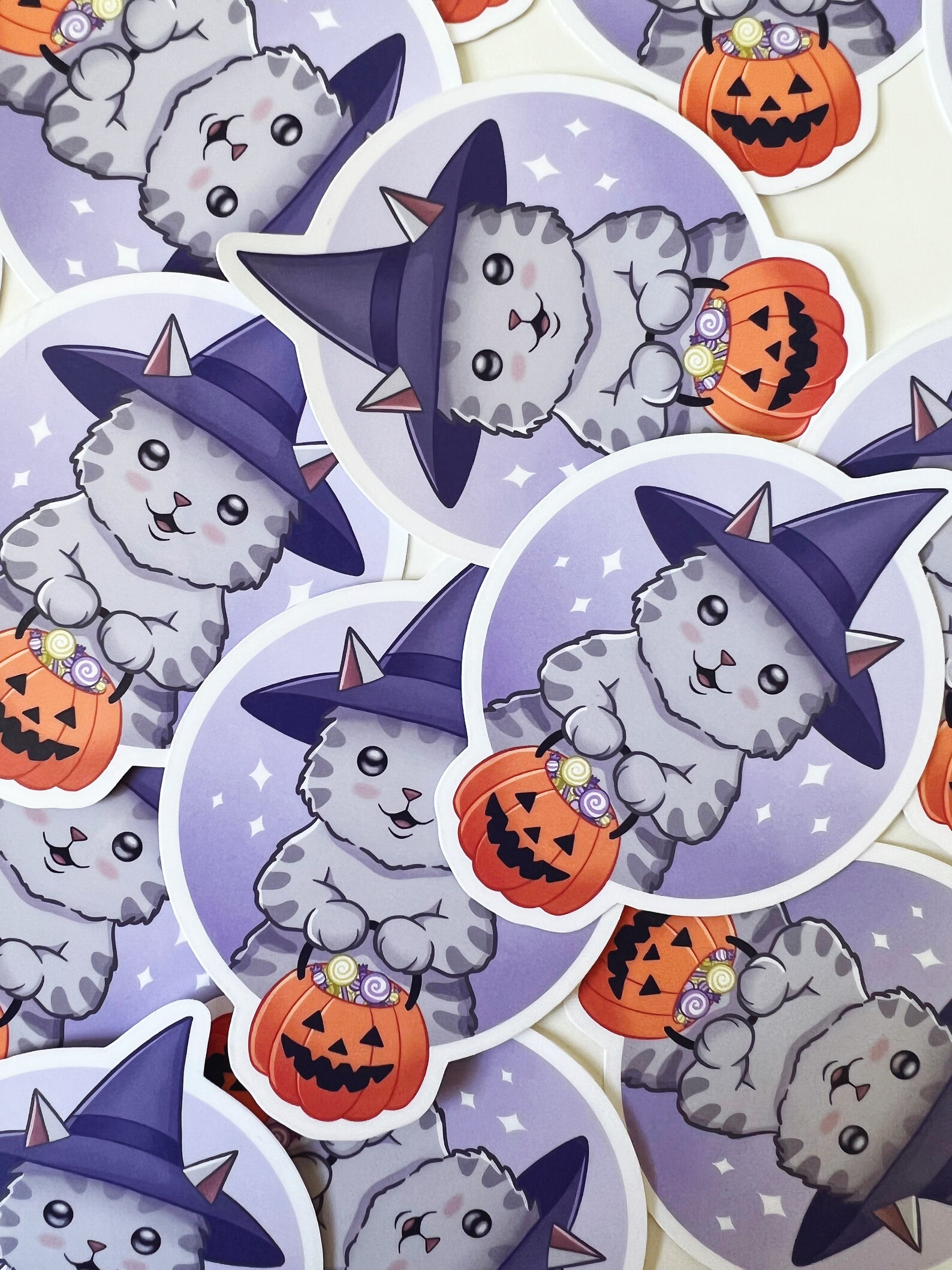Trick or Treat Cat Vinyl Sticker Halloween Spooky Fall - Etsy