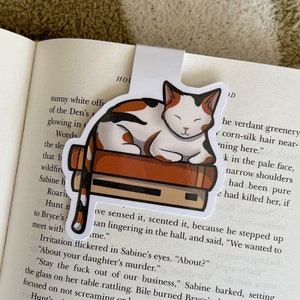 Bookish Cat Magnetic Bookmark | Cat, Book Stack, Bookish Gift, Bookworm ...