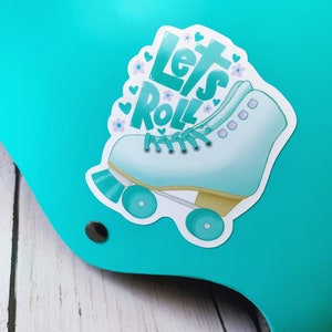 Lets Roll Rollerskating Vinyl Sticker MacBook Decal, Laptop Sticker ...