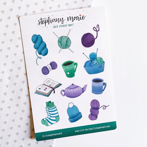 Sticker Sheet Knitting. Bullet Journal Stickers Planner - Etsy