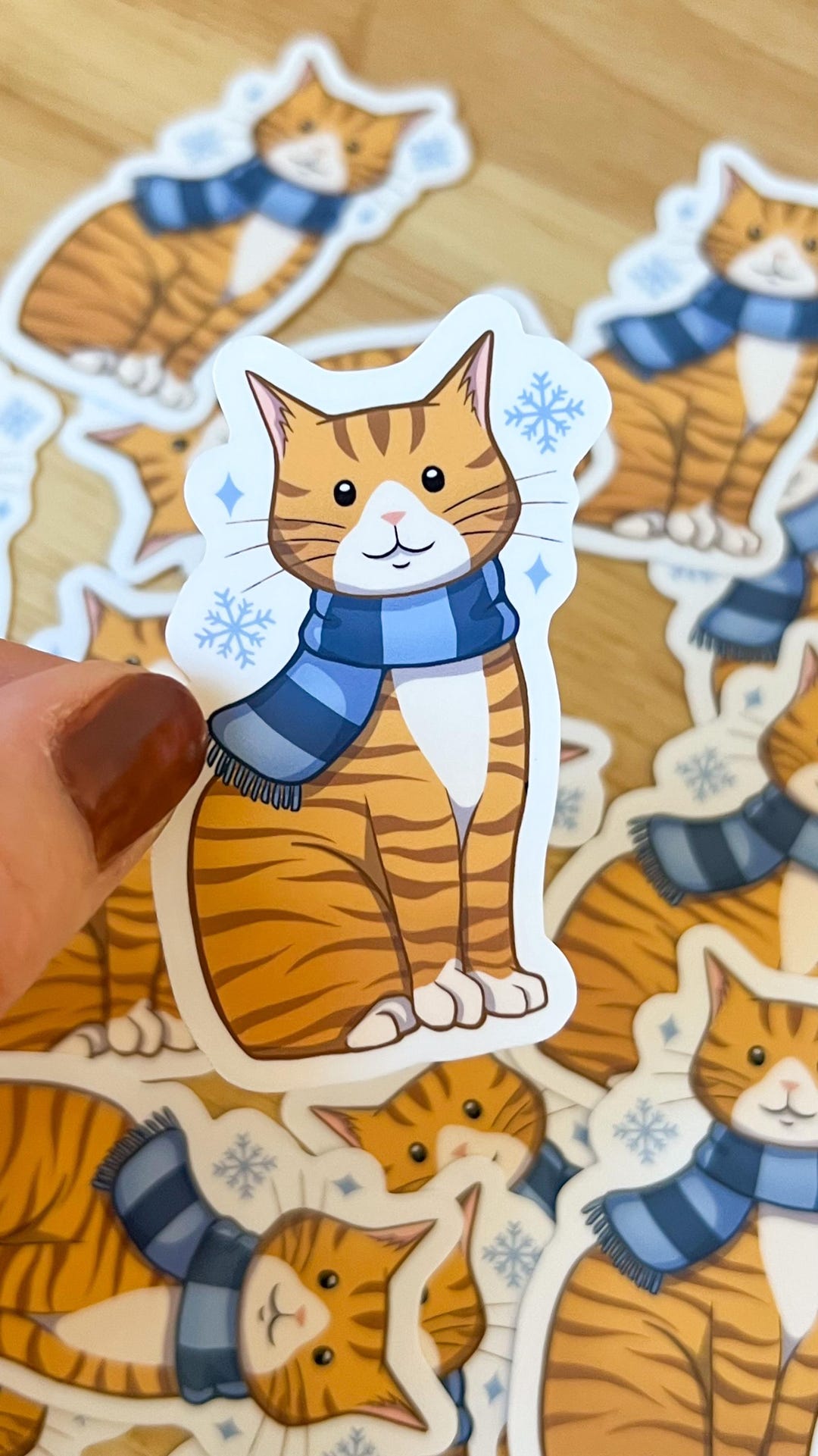 Winter Kitty Sticker | Funny, Aesthetic, MacBook Decal, Laptop Sticker ...