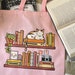 Bookshelf Cat Tote Bag | Cats, Books, Book Stack, Gift Idea, Canvas ...