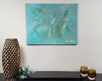 Aqua Abstract | Etsy