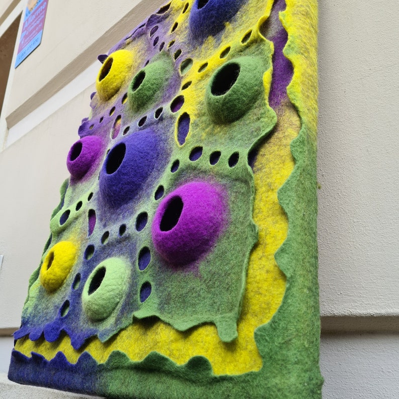 Wall Art, Wall Hanging, Wool Painting, Felt Wall Picture, Fiber Art ...