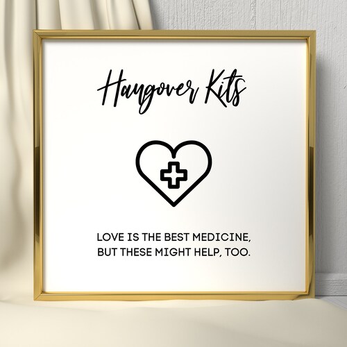 Hangover Kit Wedding Sign - Etsy