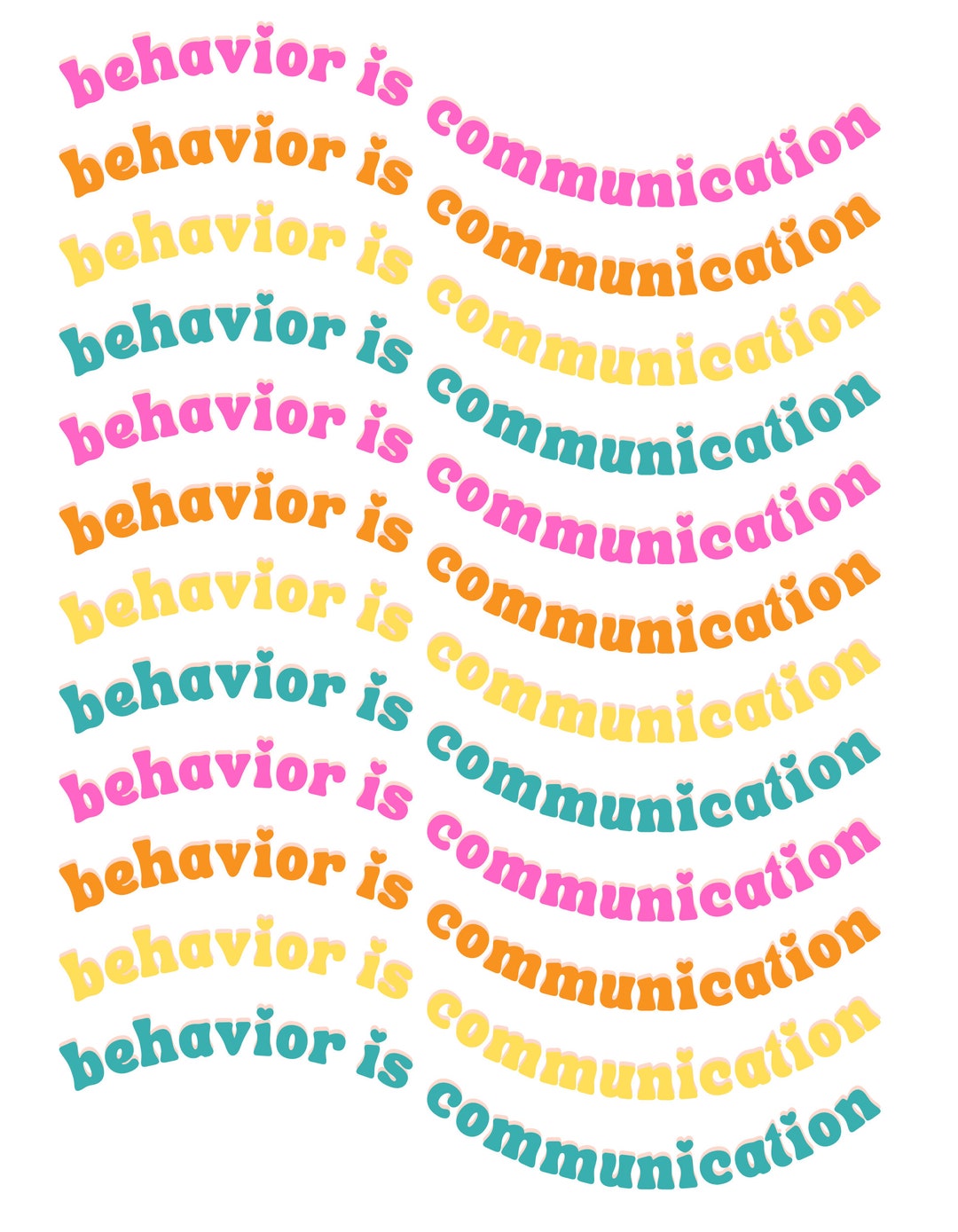 Behavior is Communication Wavy SVG/PNG for Cricut/cutting Machines for ...