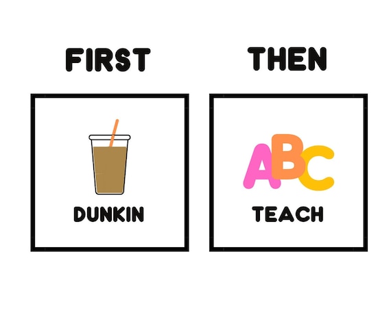 First Dunkin Then Teach Teacher SVG - Etsy
