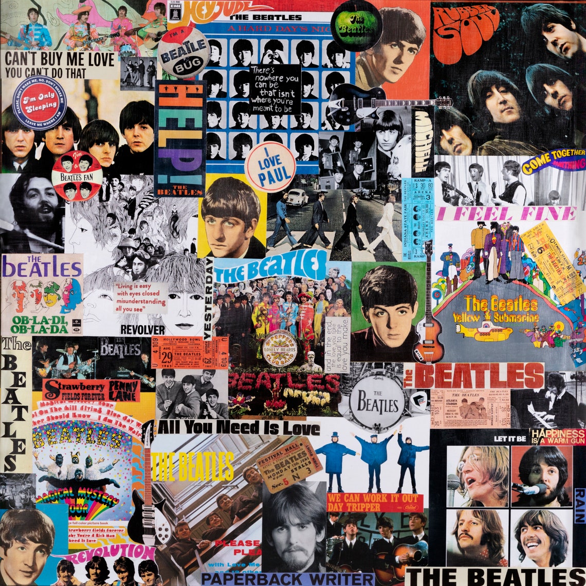 Beatles Collage on Canvas - Etsy