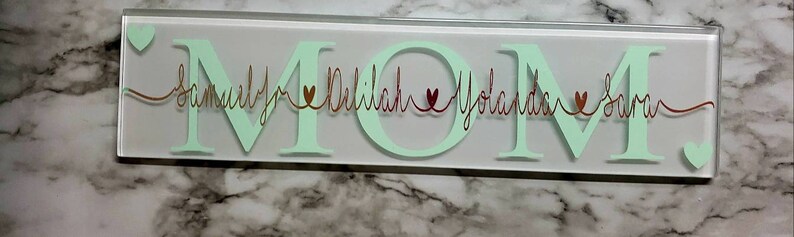 MOM Glass Tile Mother's Gift MOM Display Tile - Etsy