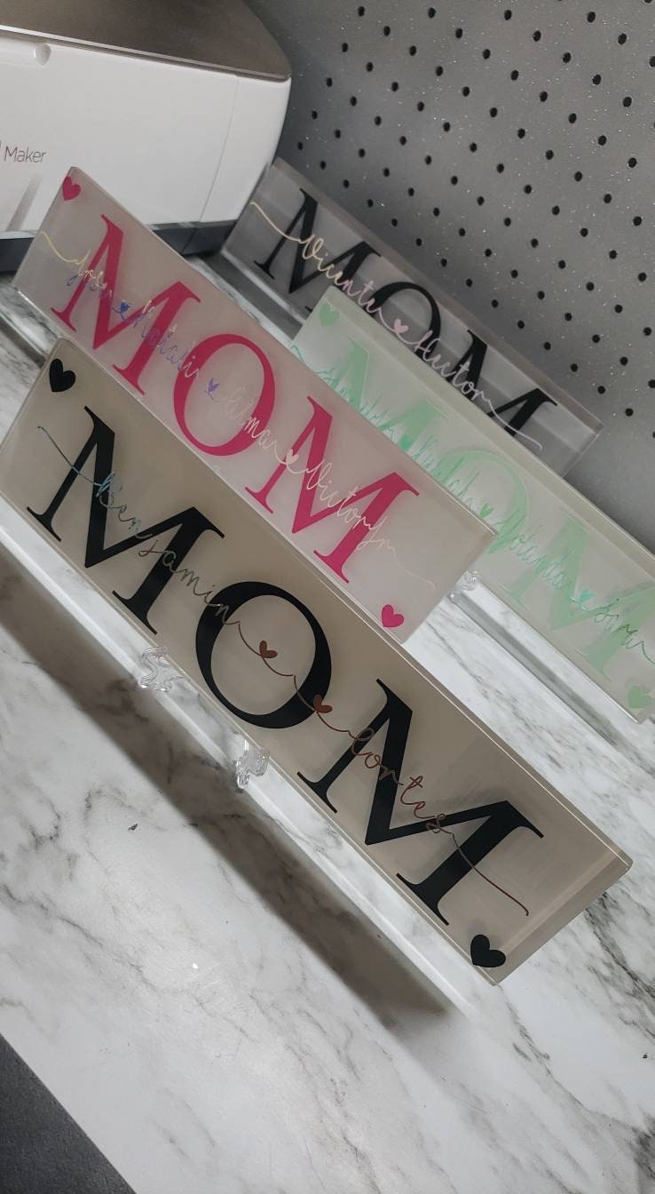 MOM Glass Tile Mother's Gift MOM Display Tile - Etsy