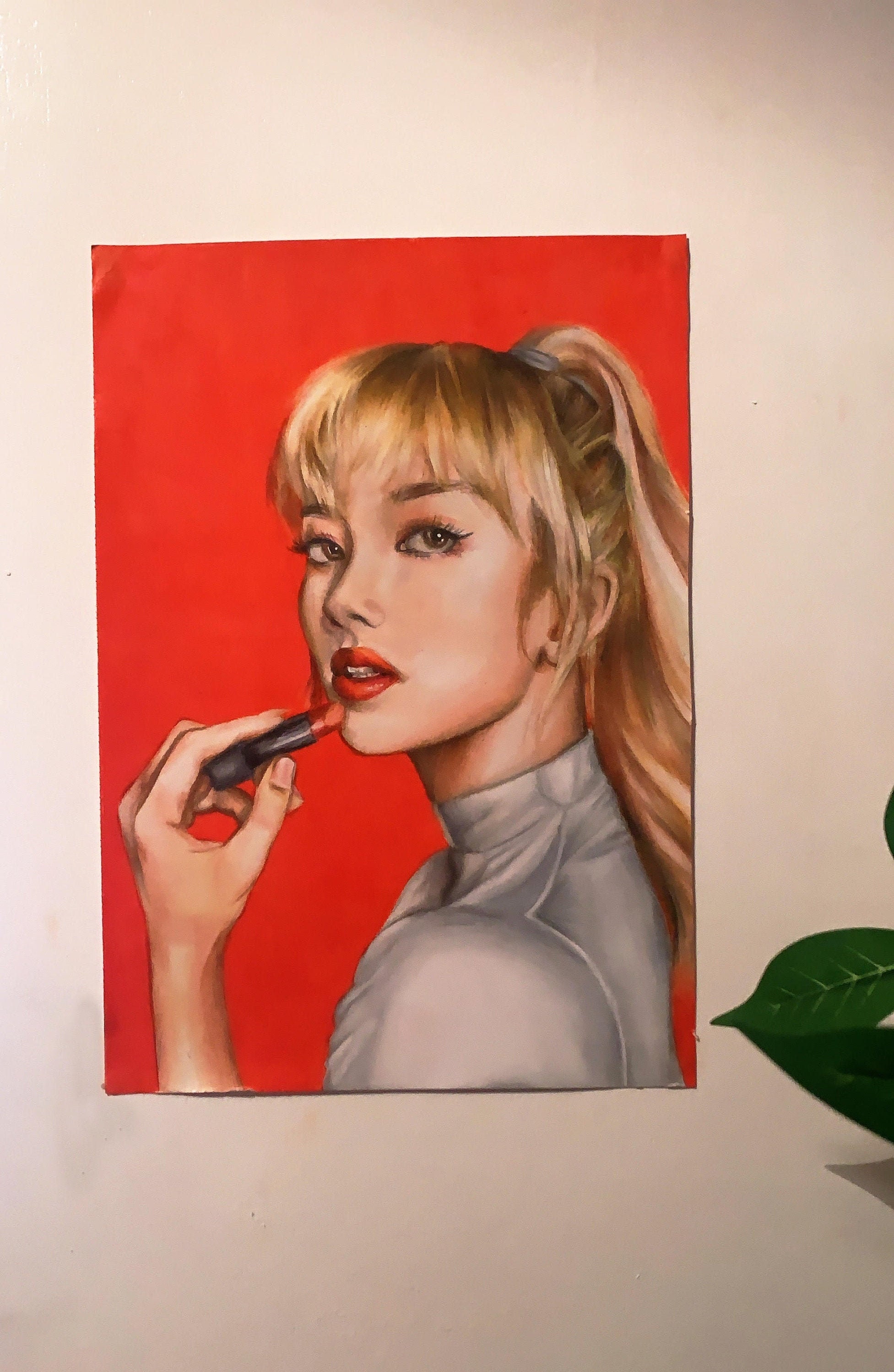 BLACKPINK Lisa Hand Drawn Portrait coloured Pencil A4 - Etsy