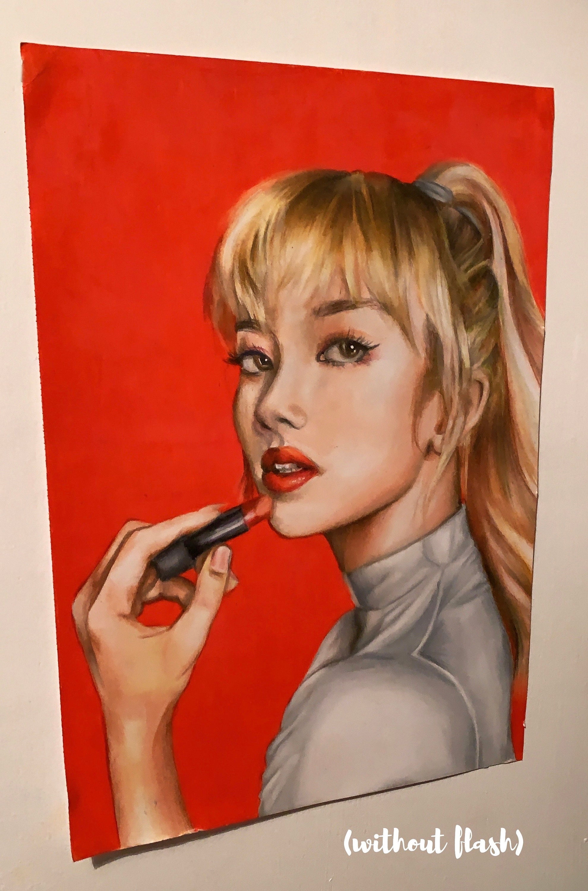 BLACKPINK Lisa Hand Drawn Portrait coloured Pencil A4 - Etsy