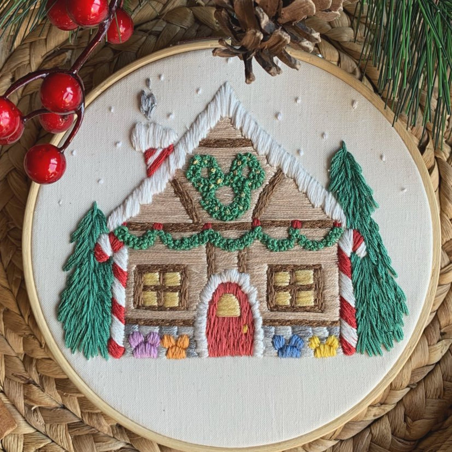 Gingerbread House Embroidery PATTERN PDF - Etsy