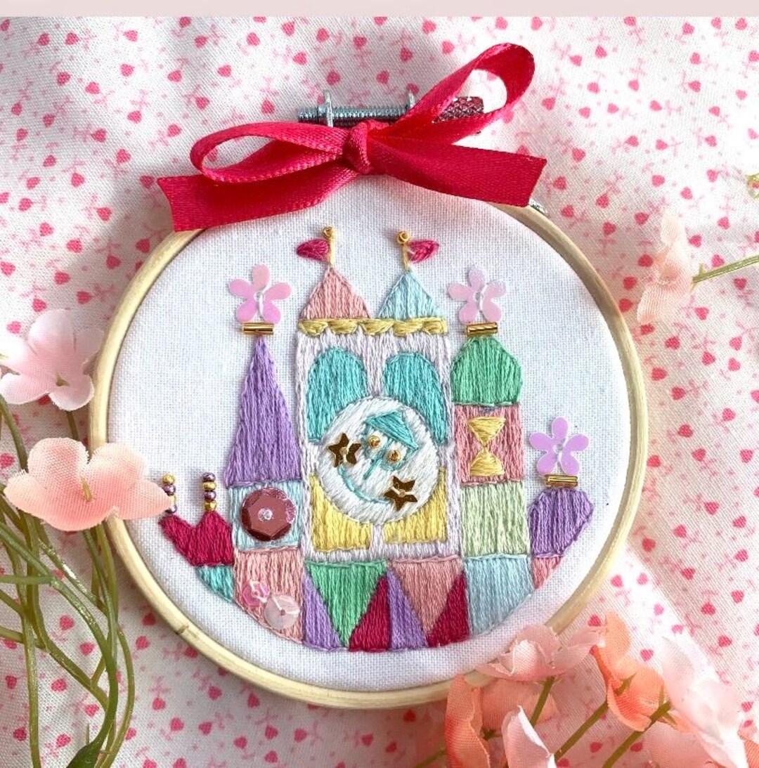 Small World Embroidery | Small World Ornament - Etsy