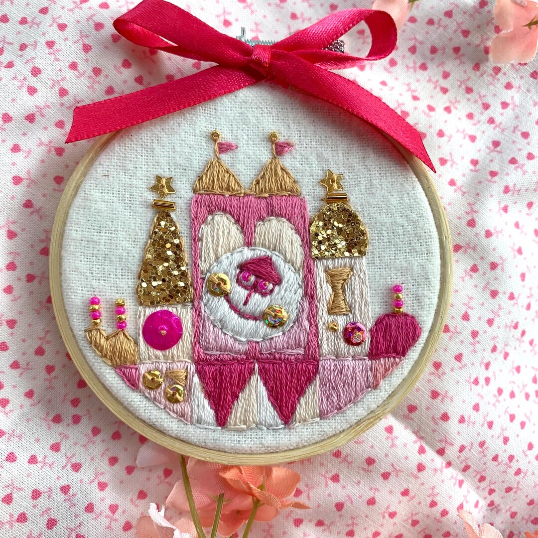 Small World Embroidery | Small World Ornament - Etsy
