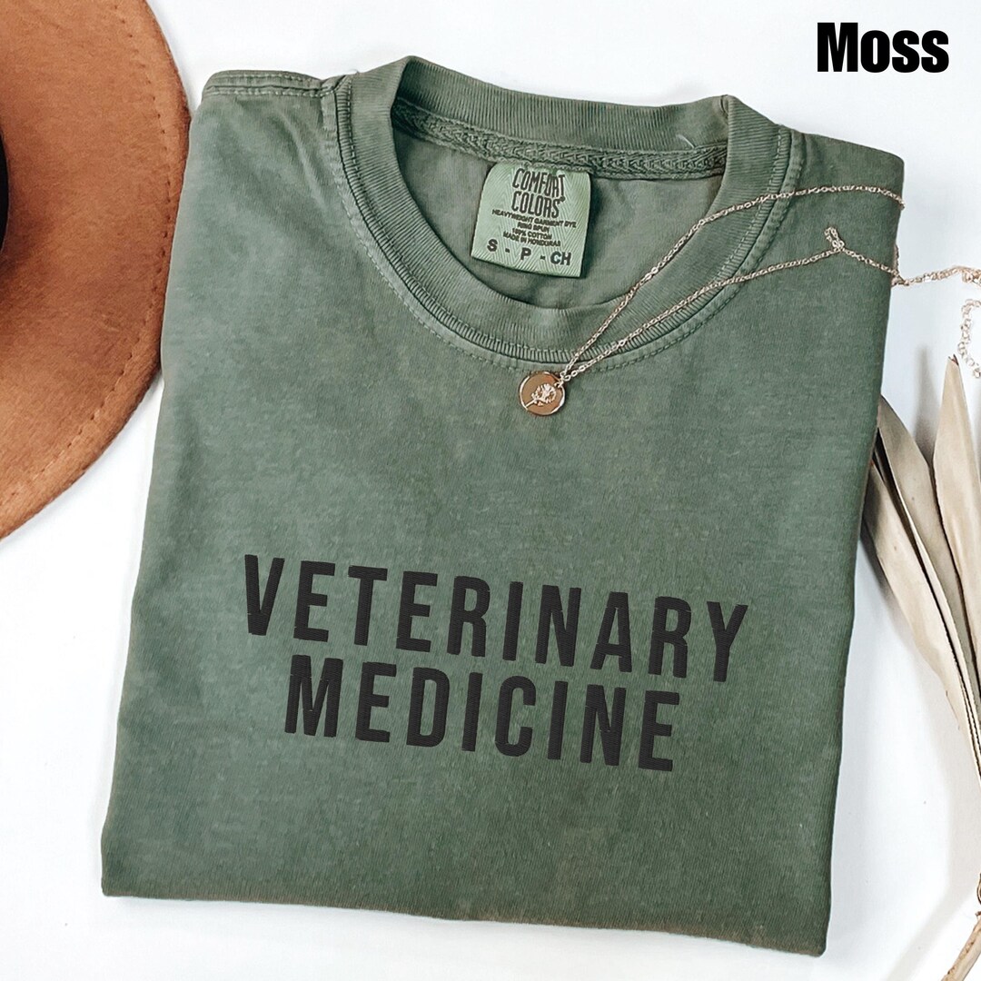 Embroidered Veterinary Medicine Comfort Colors Shirt | Veterinary ...