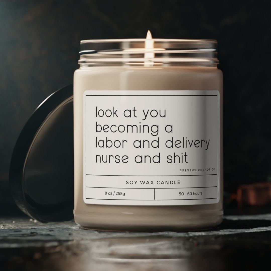 Labor and Delivery Nurse Candle | L & D Nurse Gift | Candle for Midwife ...