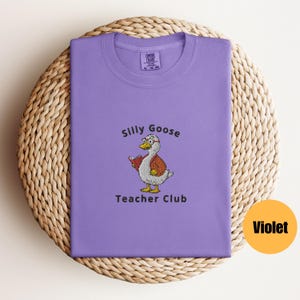 Embroidered Teacher Shirt | Comfort Colors Silly Goose Shirt | Teacher ...