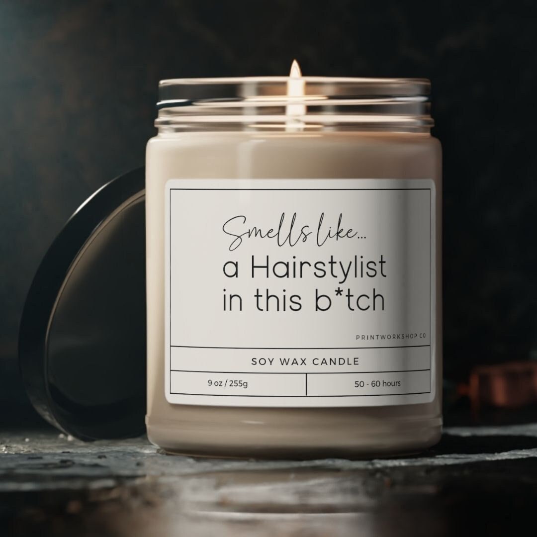 Hairstylist Candle Hair Stylist Gifts Salon Decor Salon Candle Holder ...