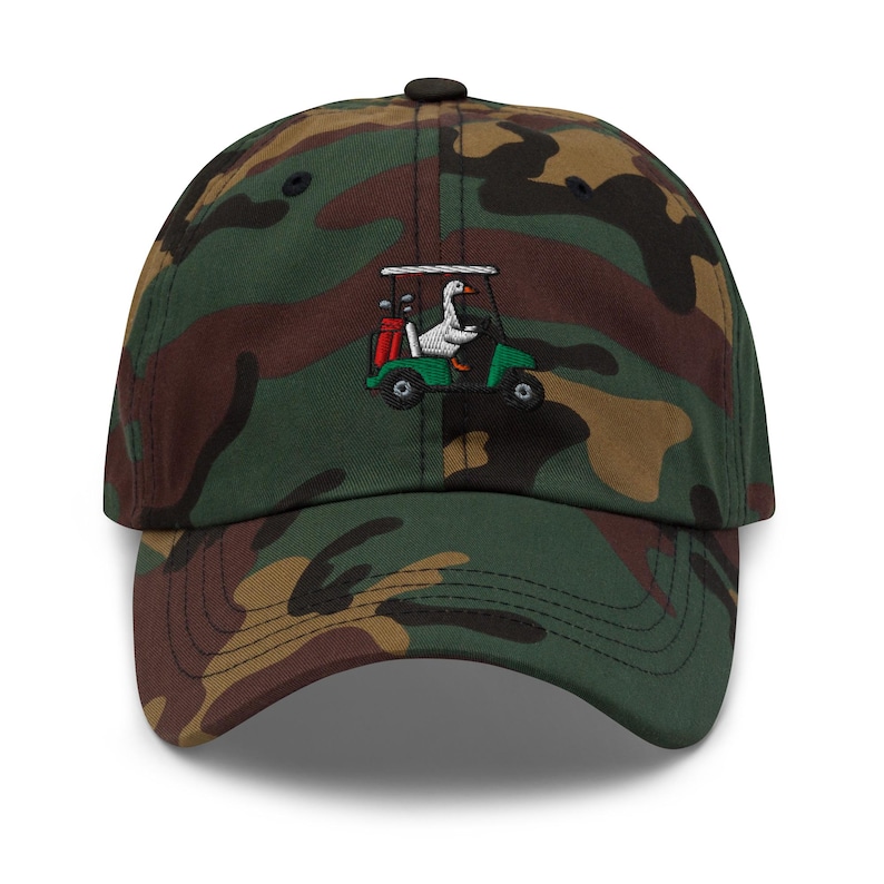 Embroidered Golf Goose Dad Hat, Funny Golf Lover Cap, Driving Range ...