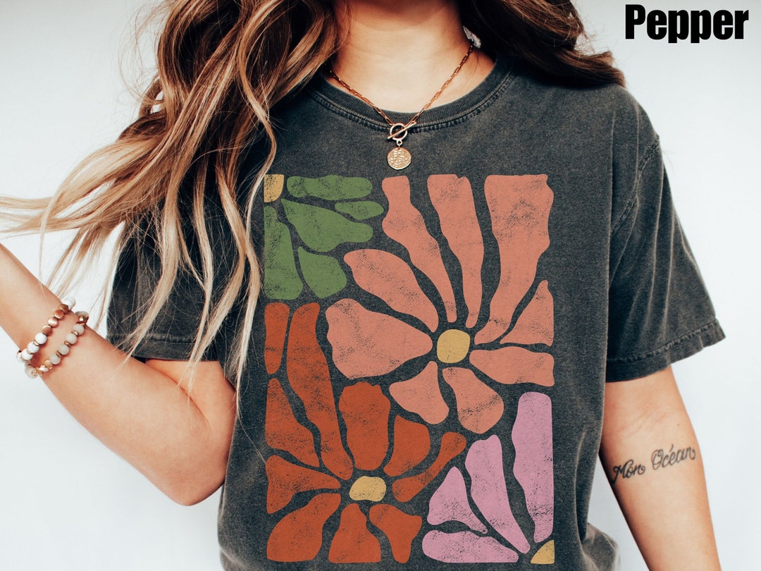 Boho Wildflowers Cottagecore Shirt | Botanical Shirt | Floral Tshirt ...
