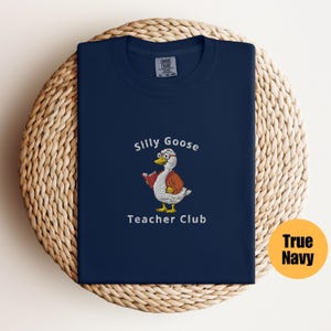 Embroidered Teacher Shirt | Comfort Colors Silly Goose Shirt | Teacher ...