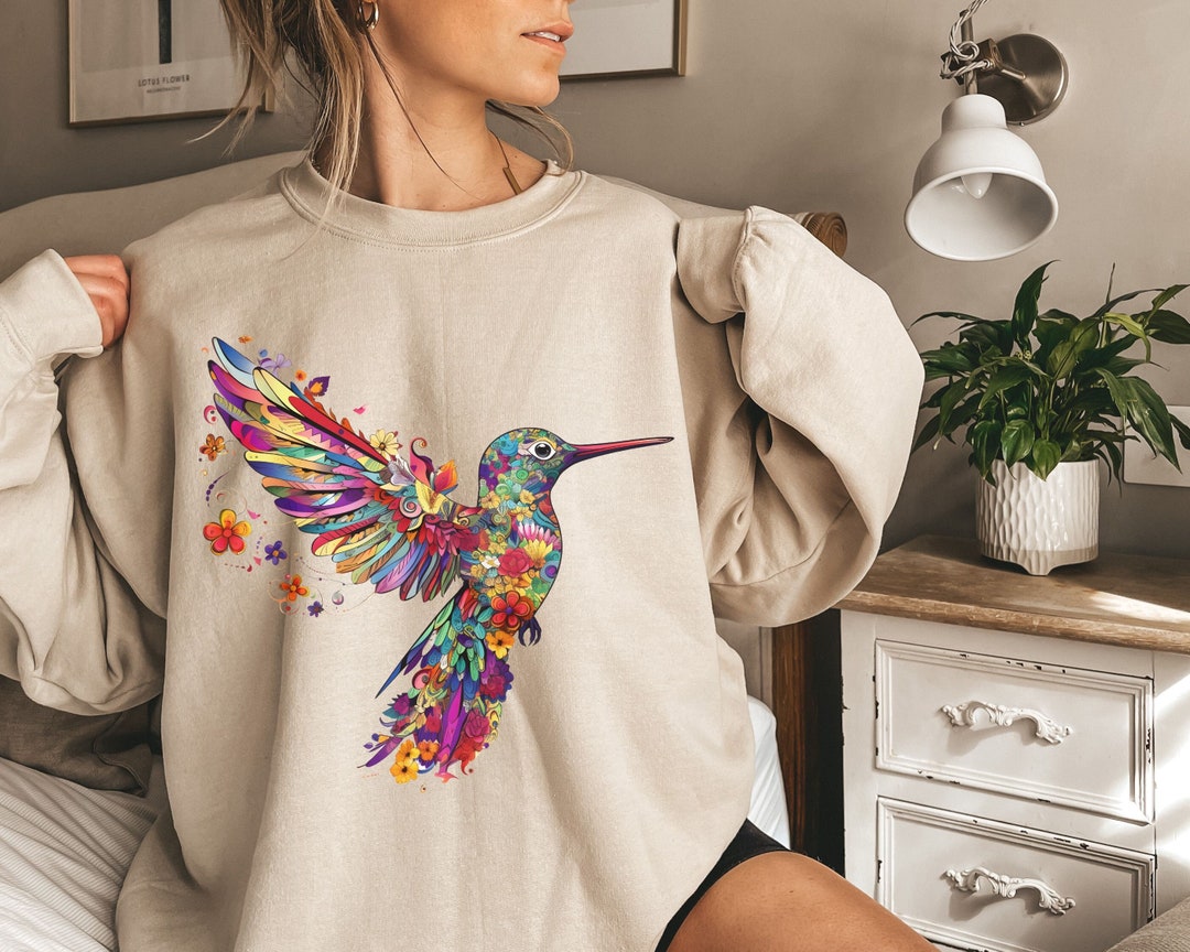 Hummingbird Sweatshirt| Gift for Her| Spring Birds| Bird Sweatshirt ...