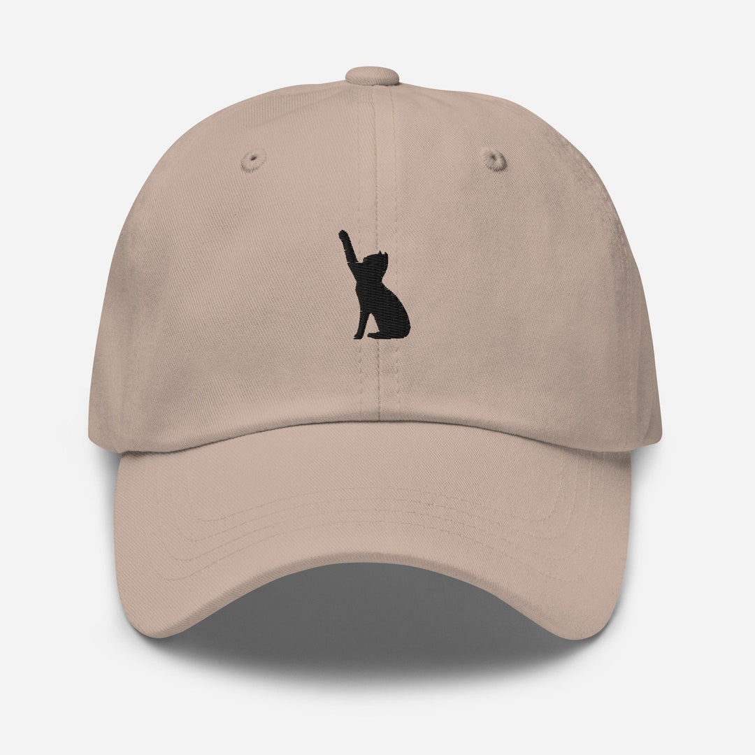 Embroidered Black Cat Hat | Cat Mom Hat | Dad Hat | Pet Owner Gift ...