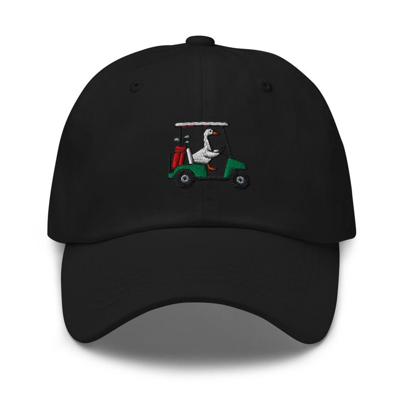 Embroidered Golf Goose Dad Hat, Funny Golf Lover Cap, Driving Range ...