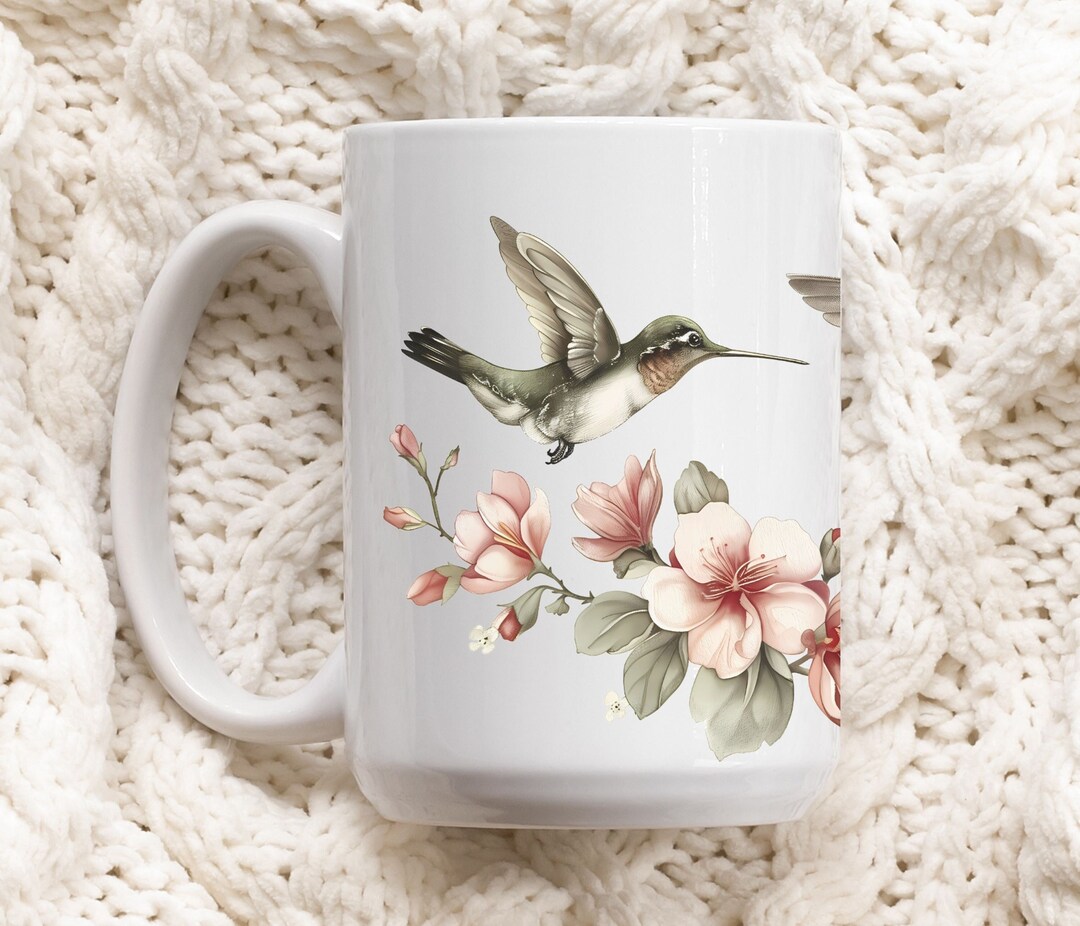 Hummingbird Coffee Mug Hummingbird Cup Handmade Hummingbird Mug ...