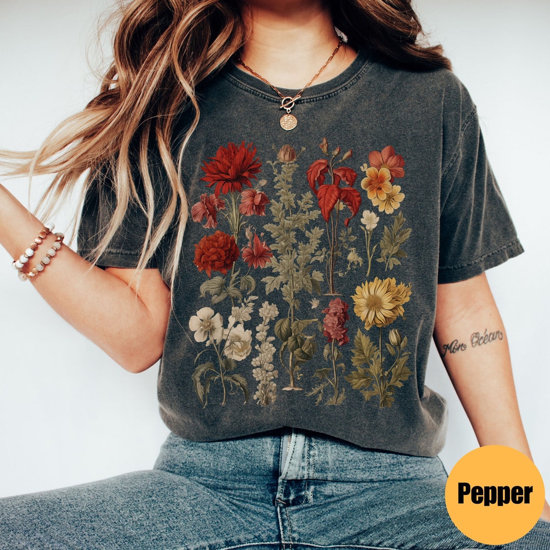 Wildflowers Shirt | Cottagecore Shirt | Flowers Tshirt | Comfort Colors ...