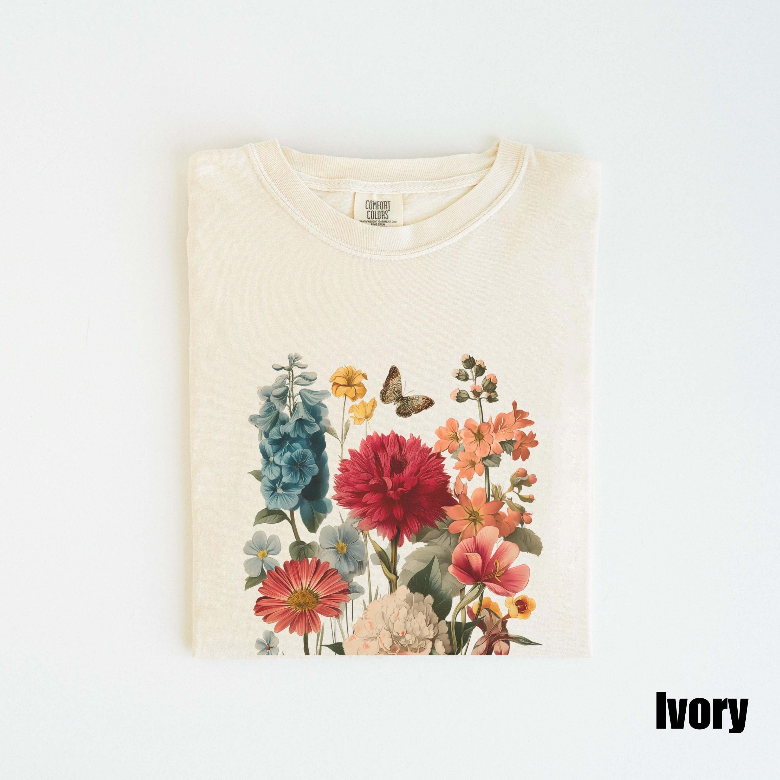 Boho Wildflowers Cottagecore Comfort Colors® Shirt, Gift for Her ...