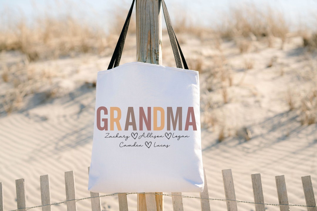 Personalized Grandma Tote Bag Grandma Stuff Bag Grandma Jute Bag ...