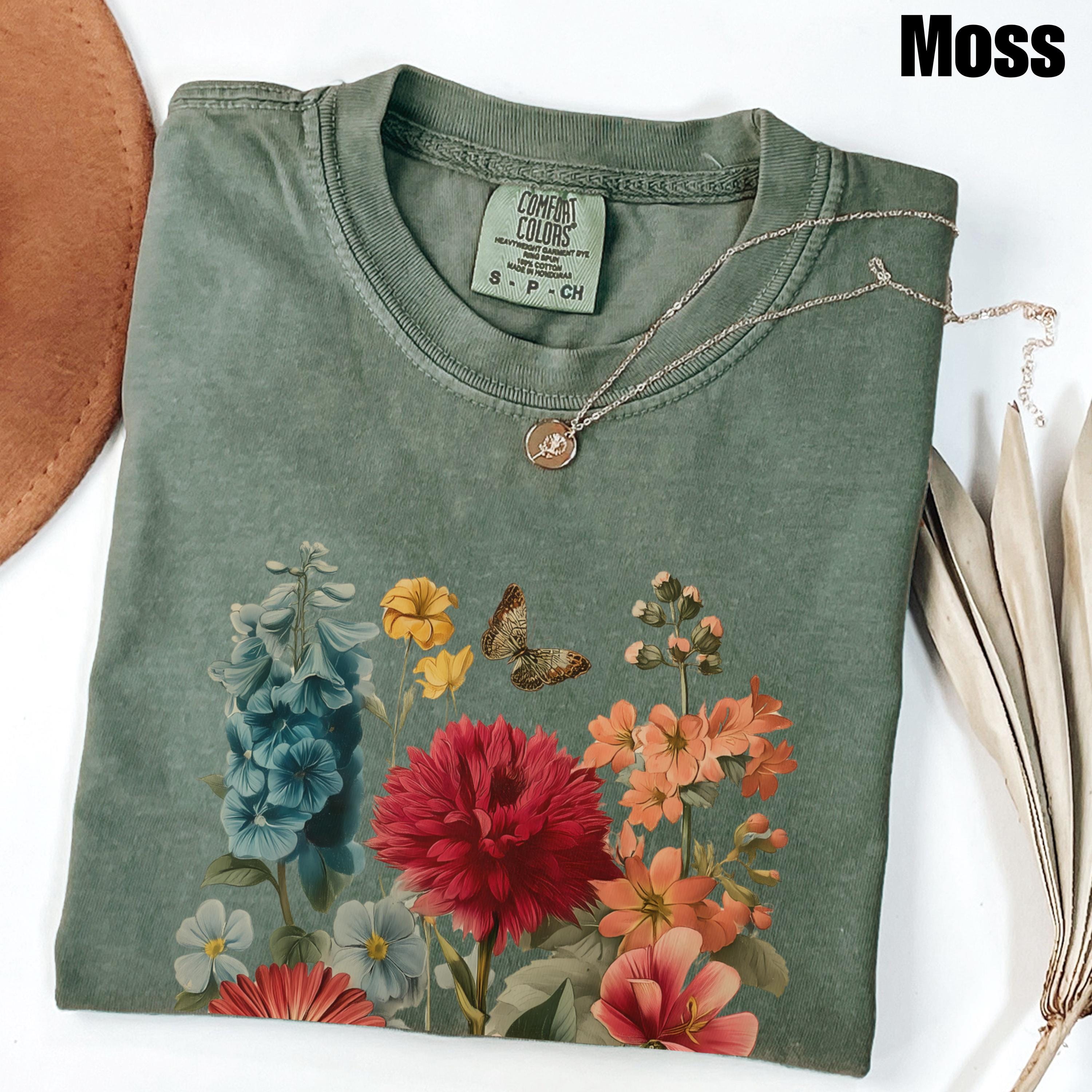 Boho Wildflowers Cottagecore Comfort Colors® Shirt, Gift for Her ...