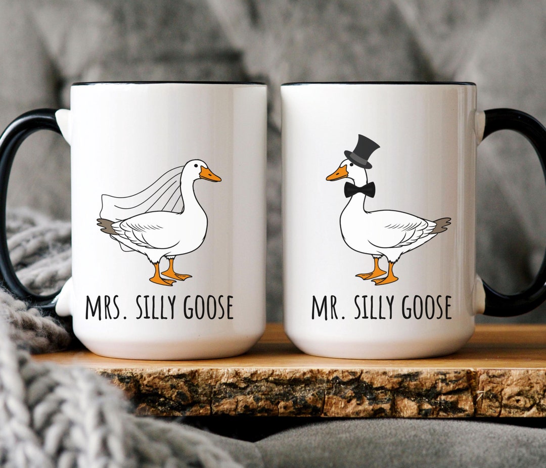 Mr. and Mrs Silly Goose Wedding Mug Engagement Coffee Mug, Funny ...