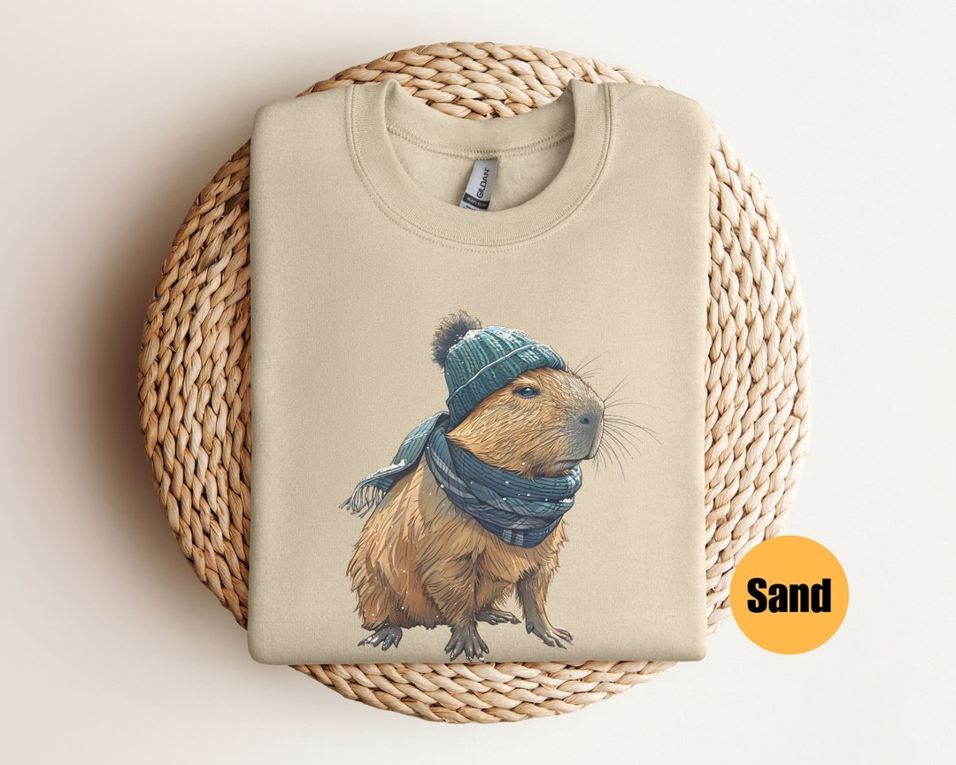 Capybara Sweatshirt | Graphic Capybara Crewneck | Funny Capybara ...