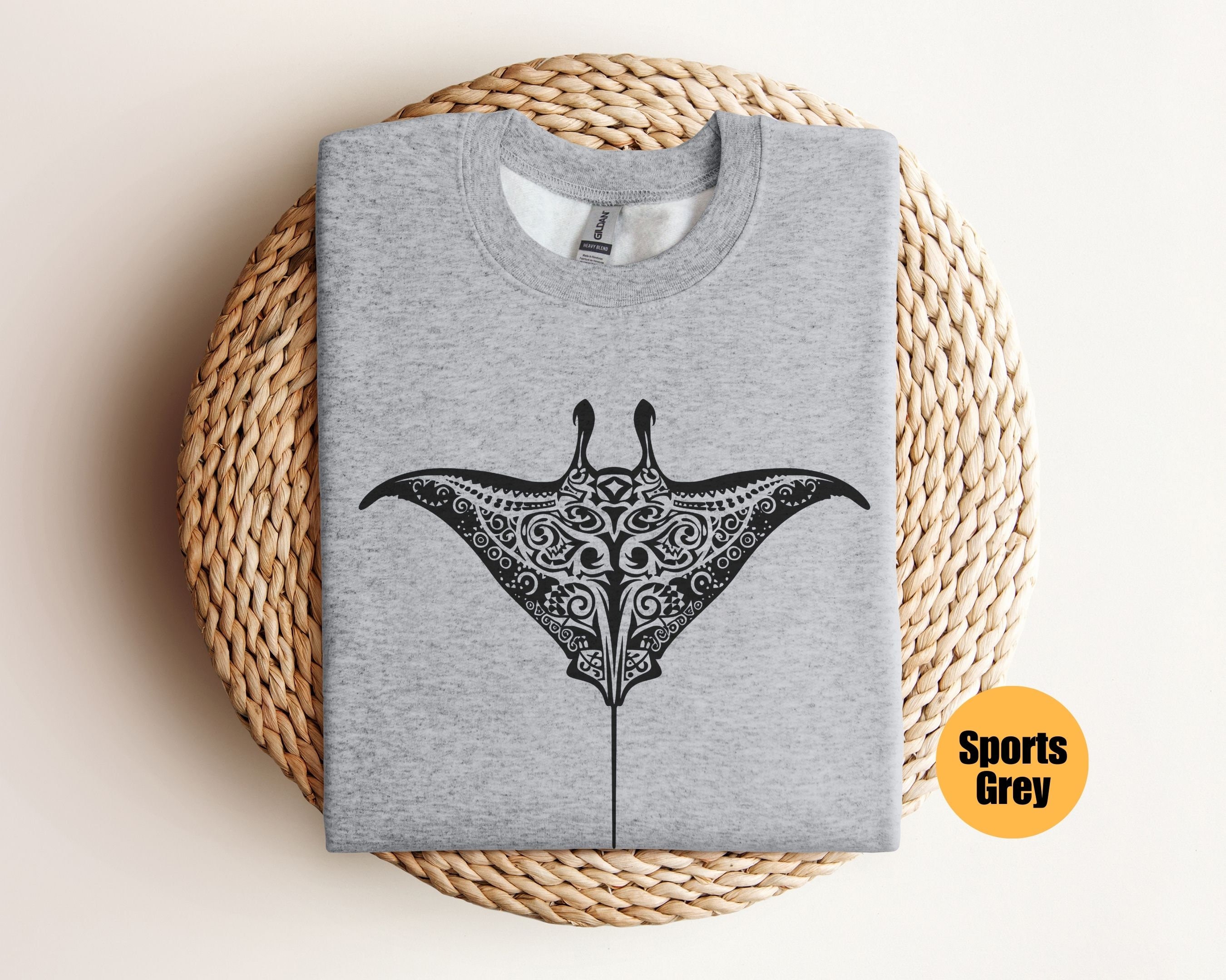 Manta Ray Sweatshirt | Marine Biology Sweatshirt | Stingray Shirt ...