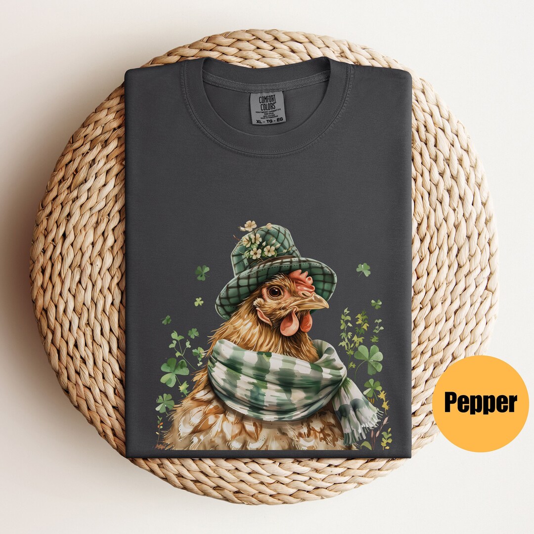 St Patricks Day Chicken Shirt Farm Animals Tshirt Funny Chicken St ...