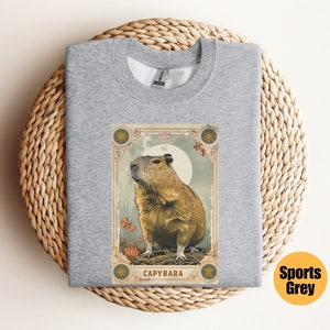 Capybara Tarot Card Sweatshirt Graphic Capybara Crewneck Funny Capybara ...