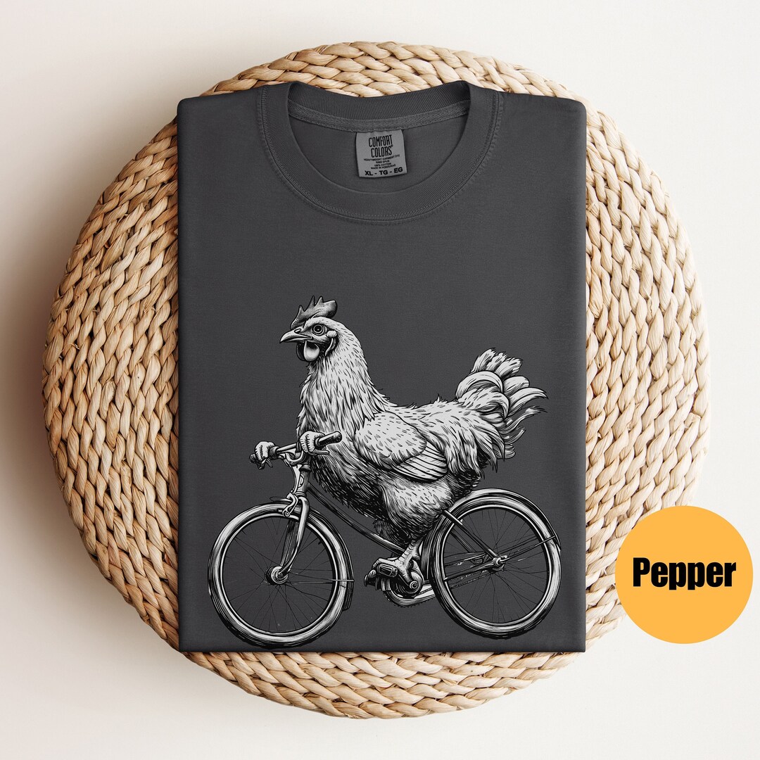 Chicken Riding Bike Shirt | Farm Shirt | Farmer Shirt | Chicken Lovers ...