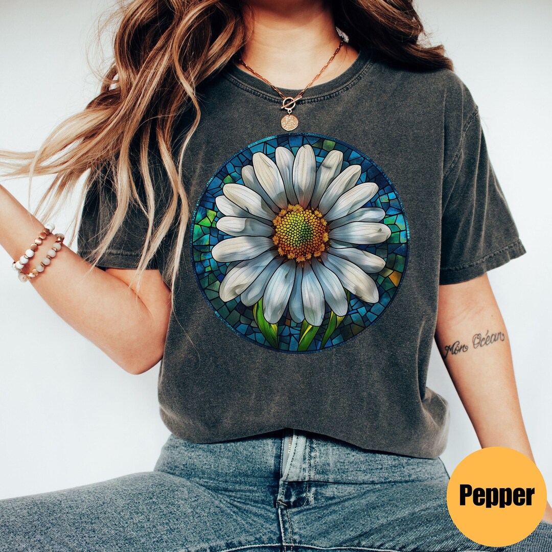 Daisy Flower Shirt Retro Shirt Bohemian Shirts Wildflower Shirt Floral ...