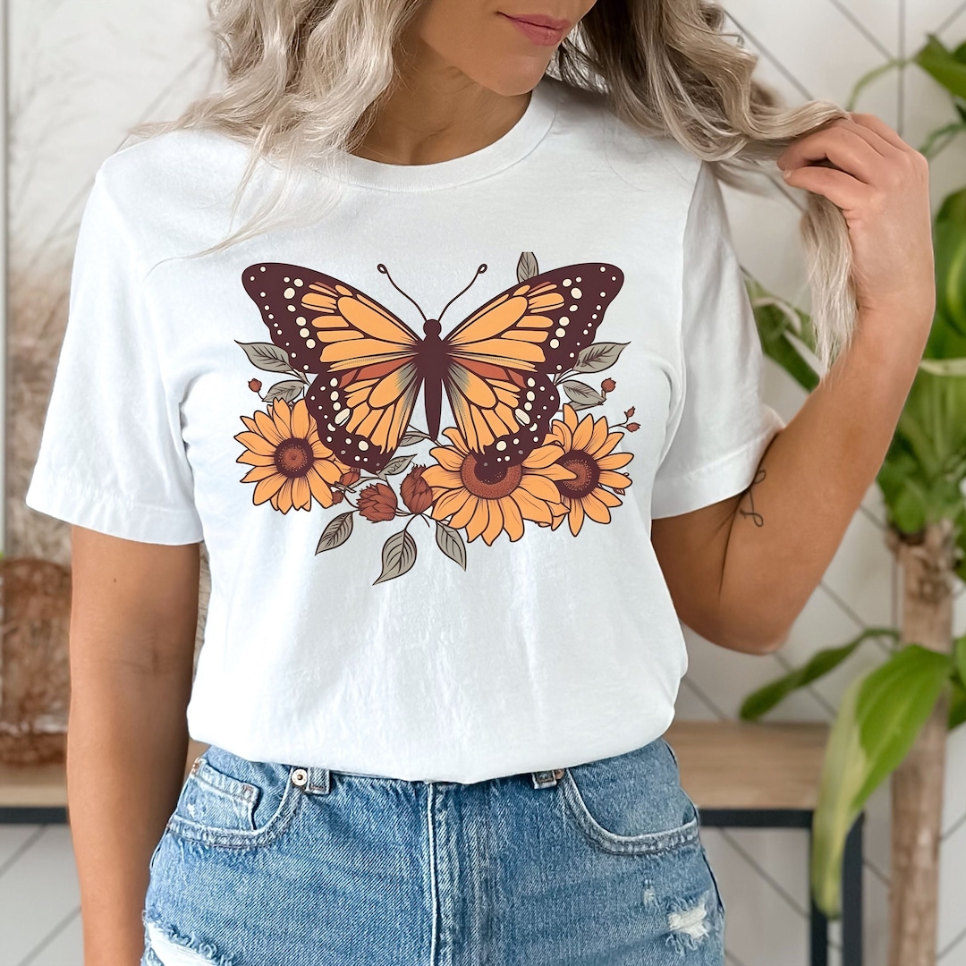 Cute Butterfly Shirt Butterfly Gift Girl Friends Monarch - Etsy