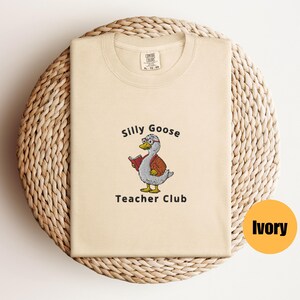 Embroidered Teacher Shirt | Comfort Colors Silly Goose Shirt | Teacher ...
