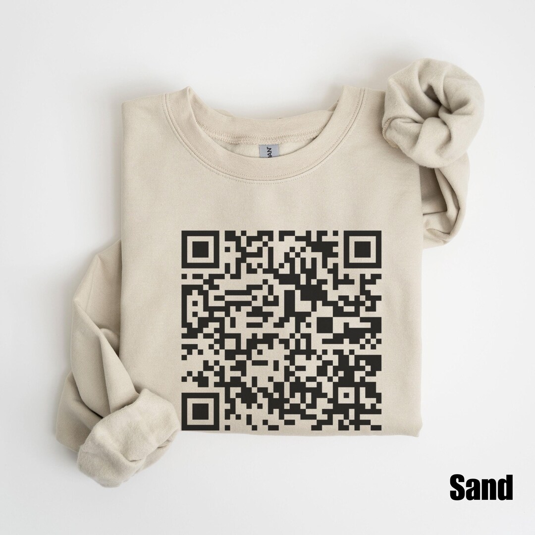 Middle Finger QR Code Funny Sweatshirt, Fuck You QR Code, Sarcastic ...