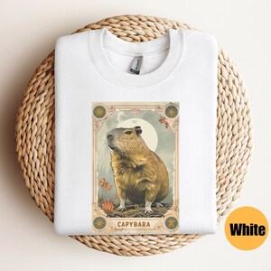 Capybara Tarot Card Sweatshirt Graphic Capybara Crewneck Funny Capybara ...