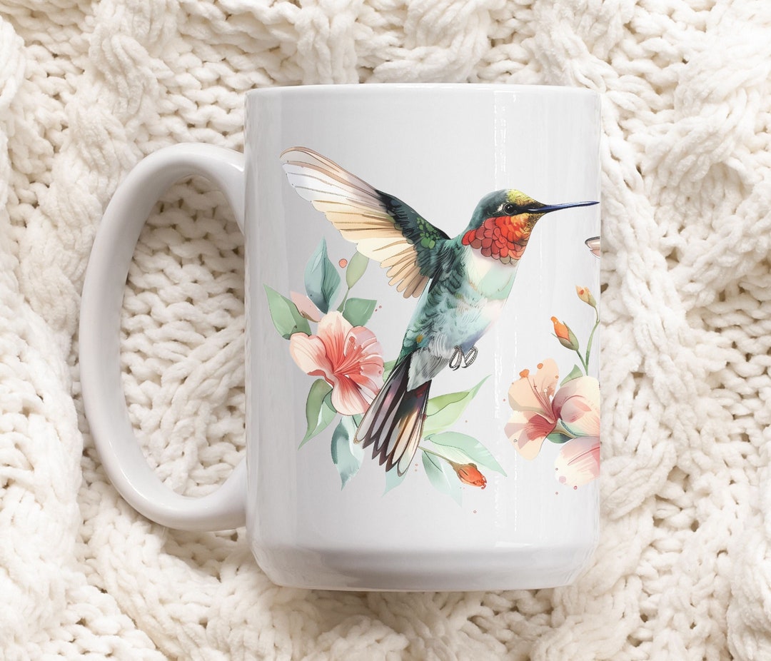 Hummingbird Coffee Mug | Hummingbird Cup | Handmade Hummingbird Mug ...