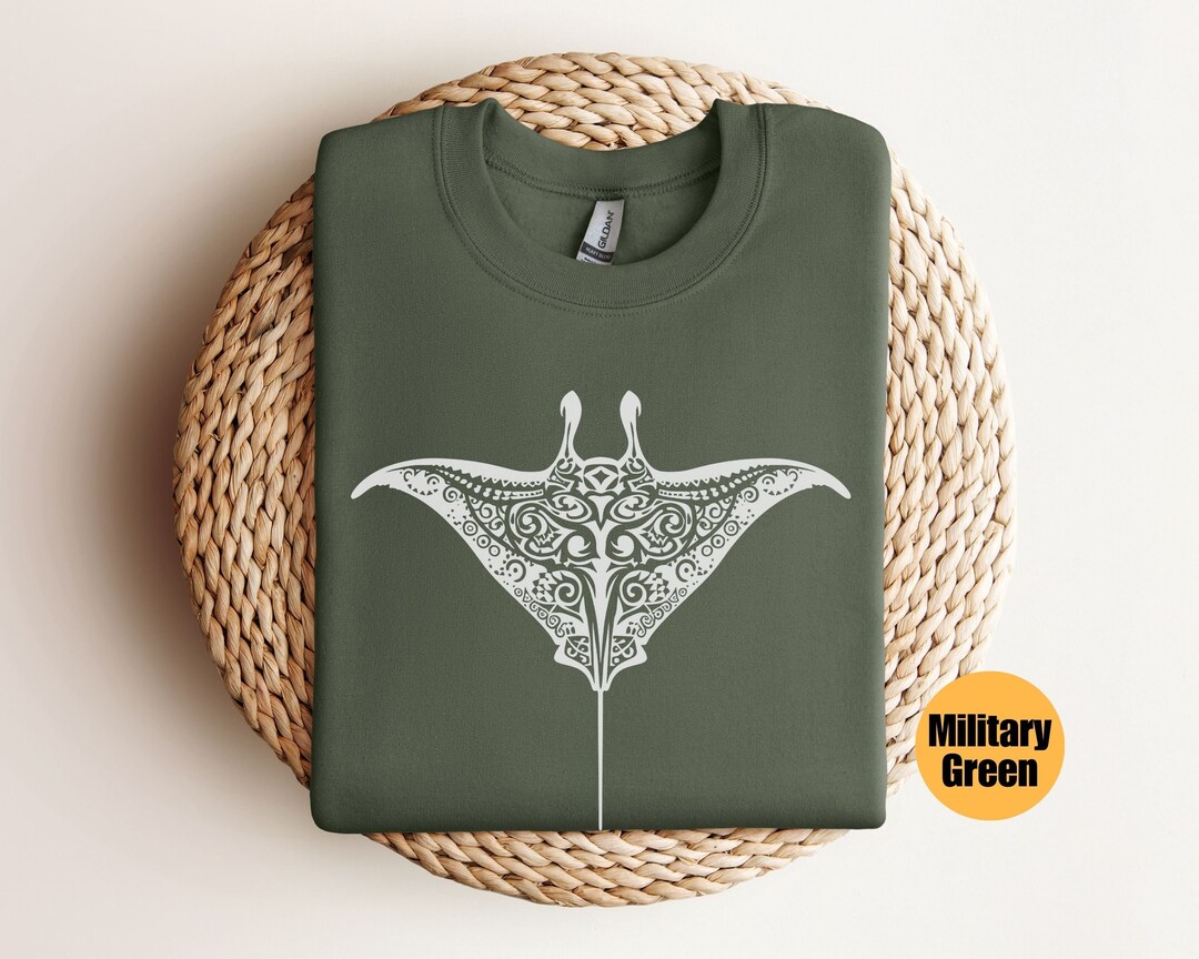 Manta Ray Sweatshirt | Marine Biology Sweatshirt | Stingray Shirt ...