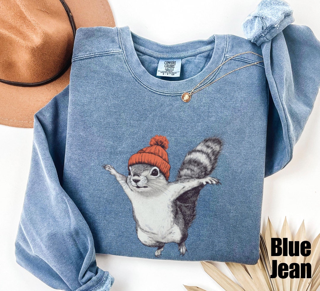 Floral Squirrel Comfort Colors® Sweatshirt, Squirrel Tee, Squirrel ...